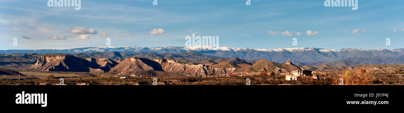 Panorama of Tabernas Desert, one of the most unique deserts of the ...