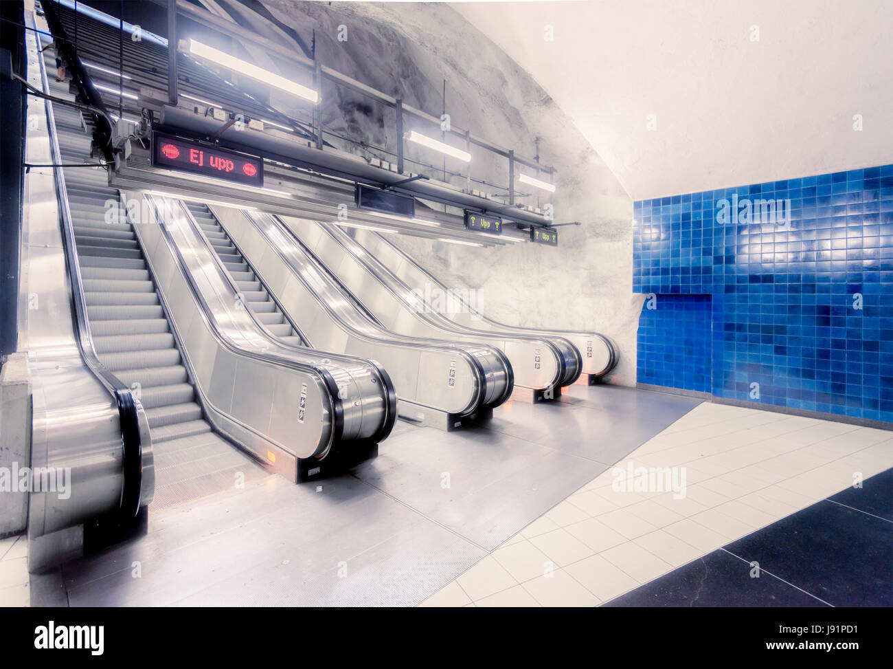 Stockholm underground metro station, Sweden, Scandinavia, Europe Stock ...
