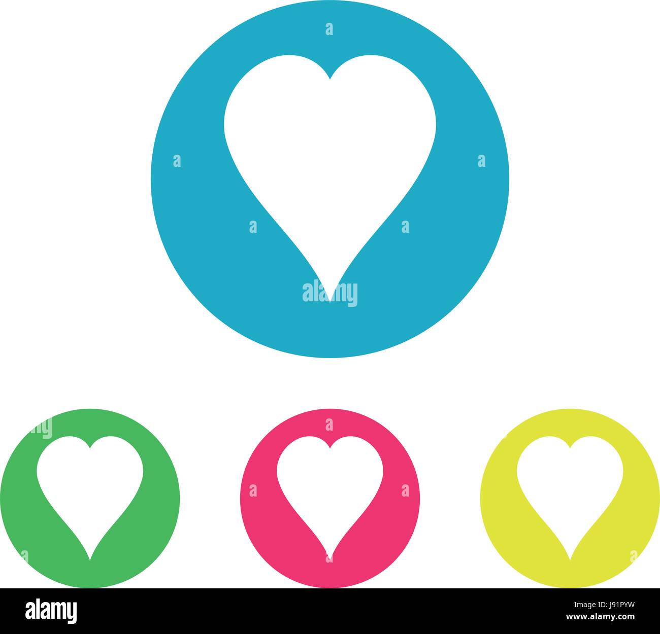 Heart icon set Stock Vector Image & Art - Alamy