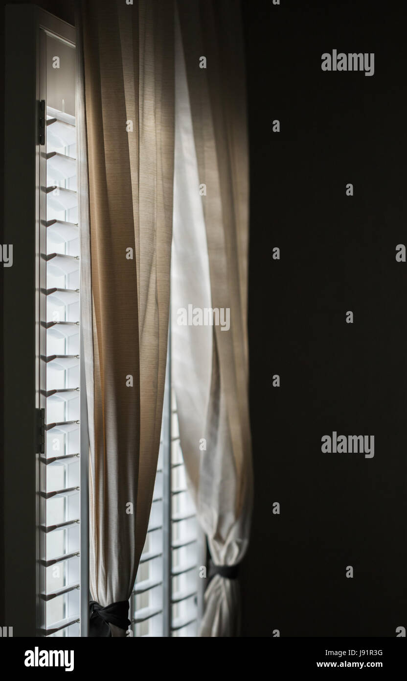 Grey window shutters hi-res stock photography and images - Alamy