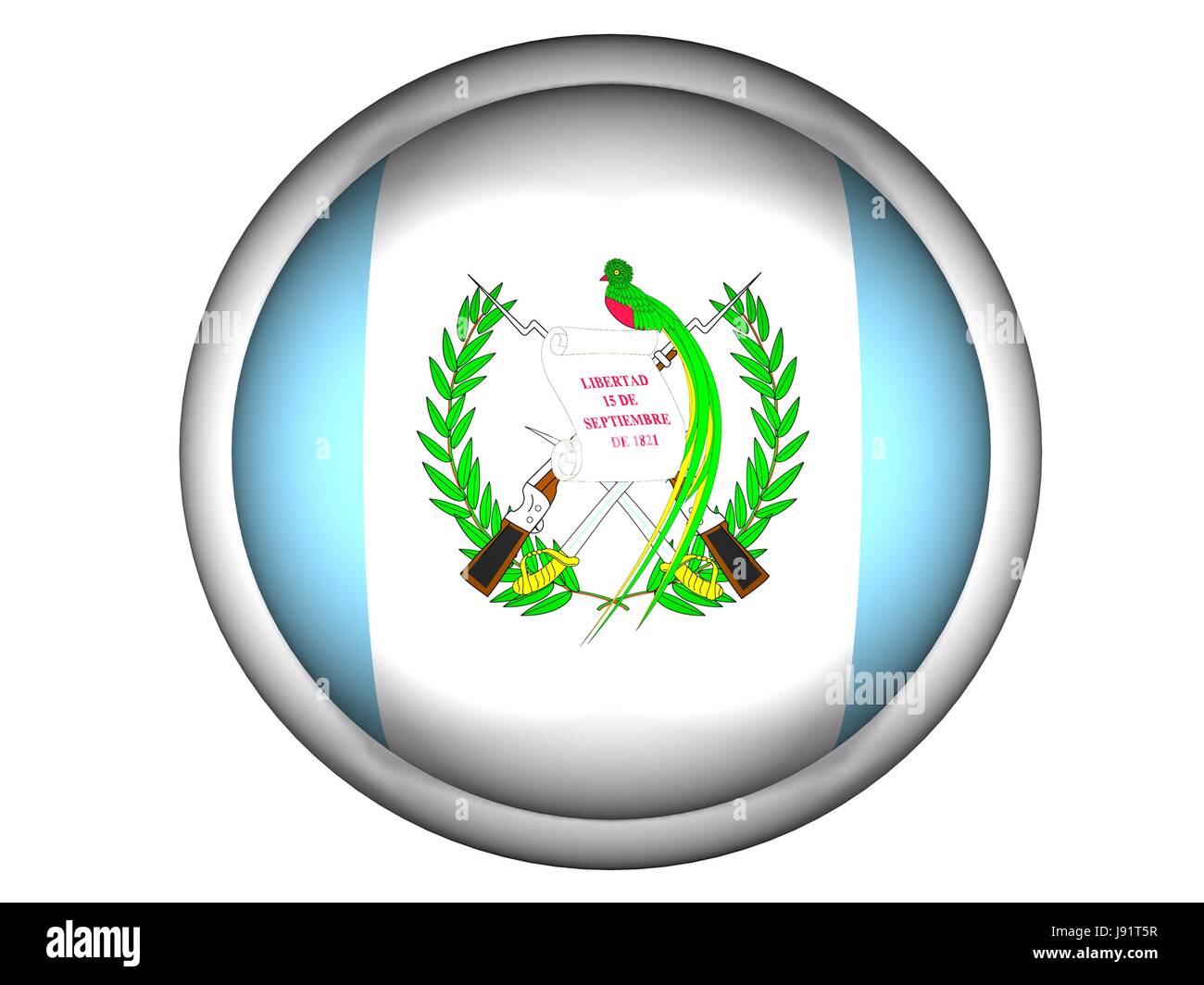 symbolic, colour, emblem, guatemala, illustration, flag, circle, button ...