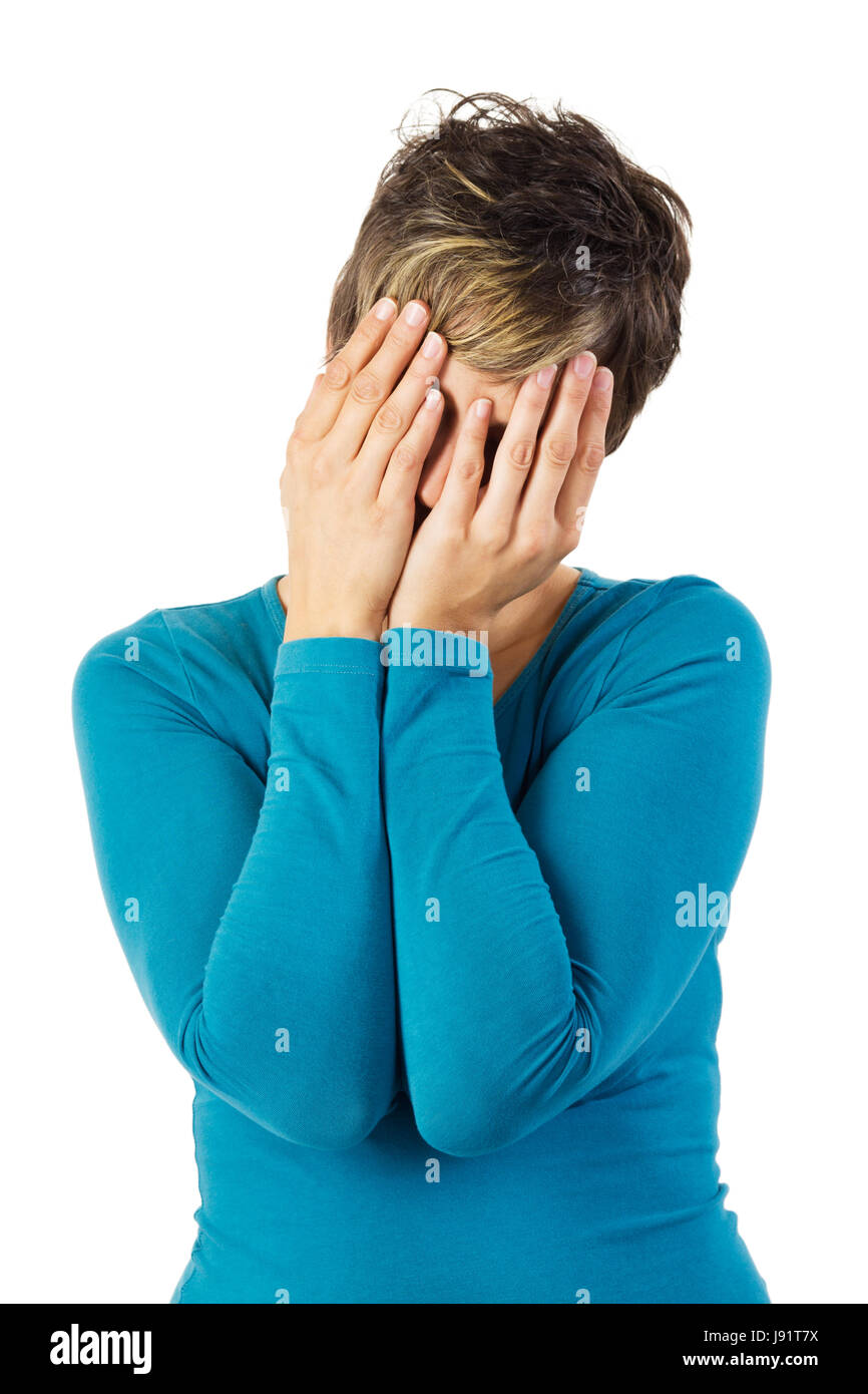 woman, hand, hands, face, sad, depressively, hood, unhappy, weep, cry ...