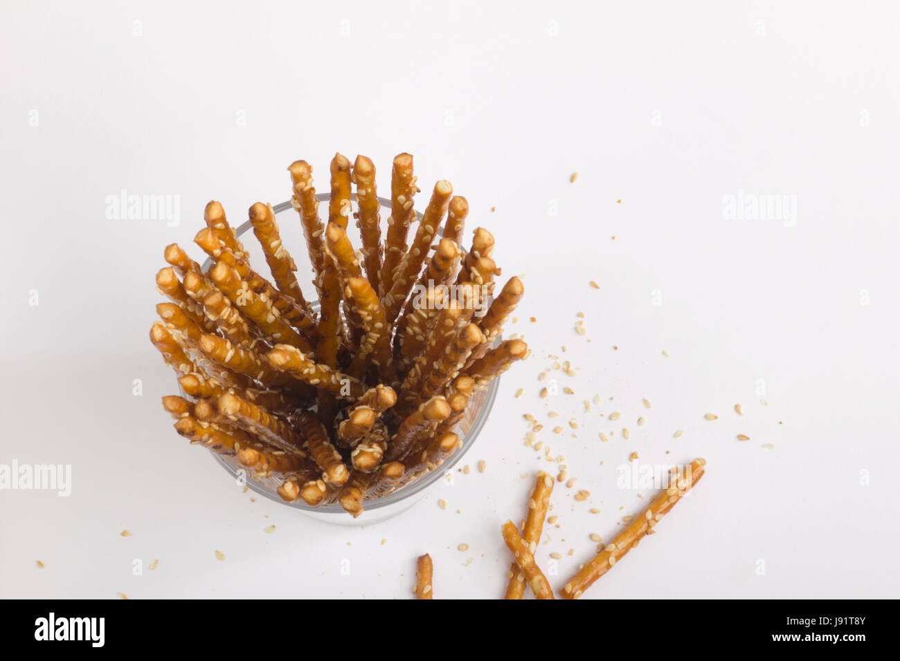 pretzel sticks in glass Stock Photo - Alamy