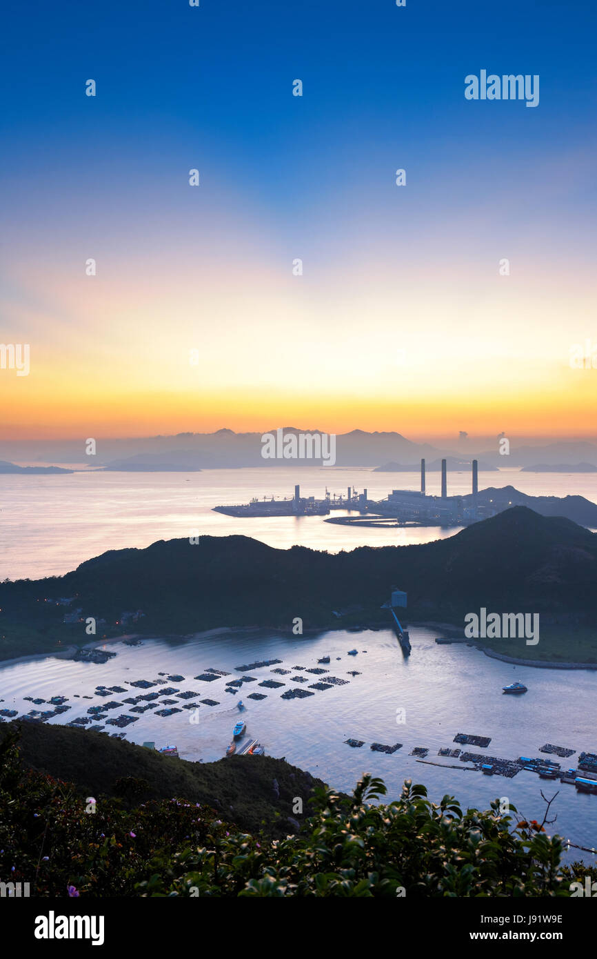 station, blue, hill, sunset, beach, seaside, the beach, seashore ...