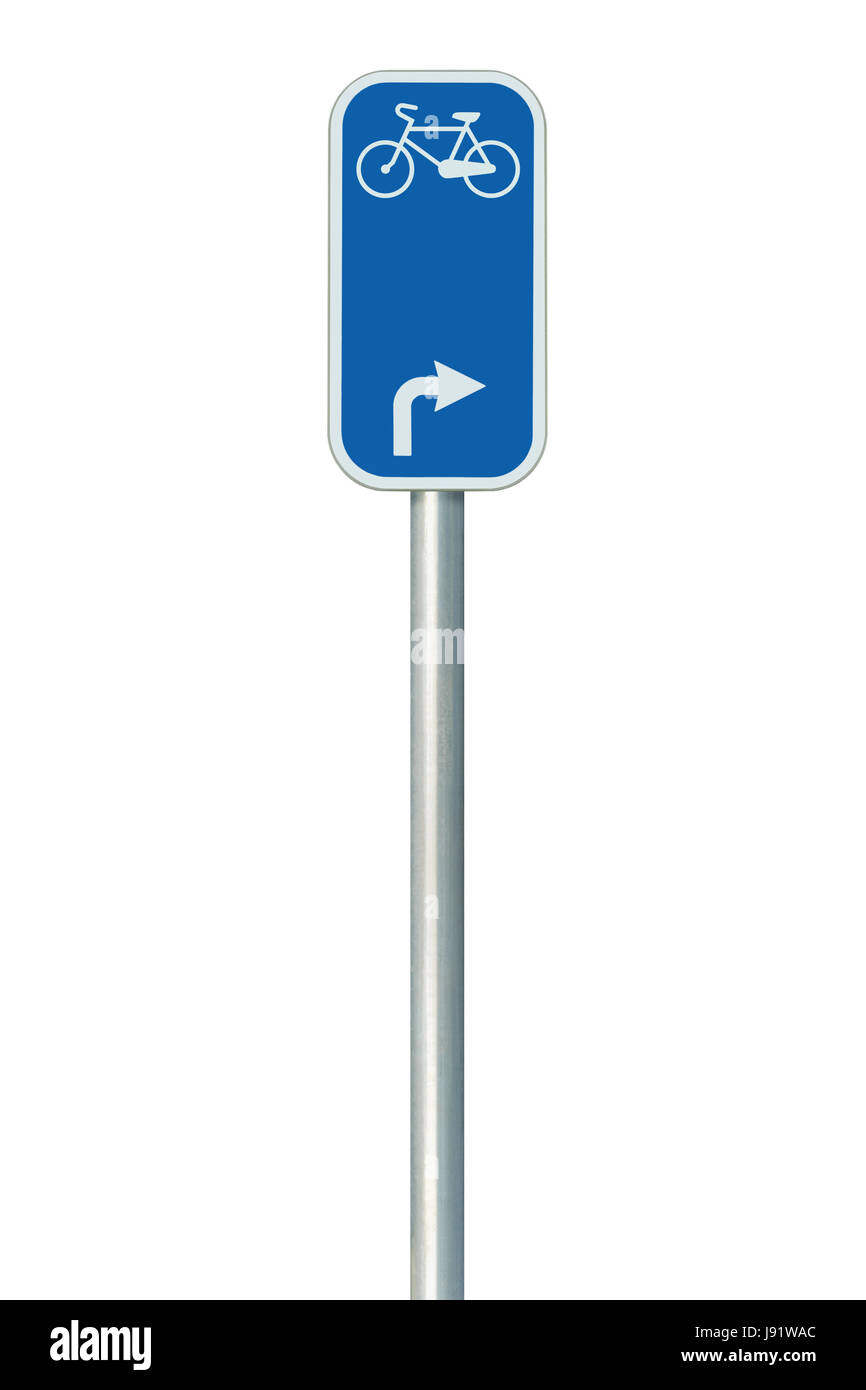 Bicycle route number road sign, large detailed isolated vertical ...