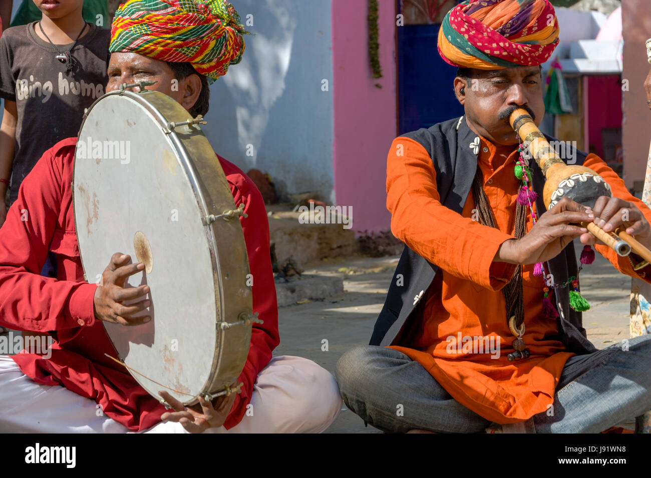 Indian village folk hi-res stock photography and images - Alamy