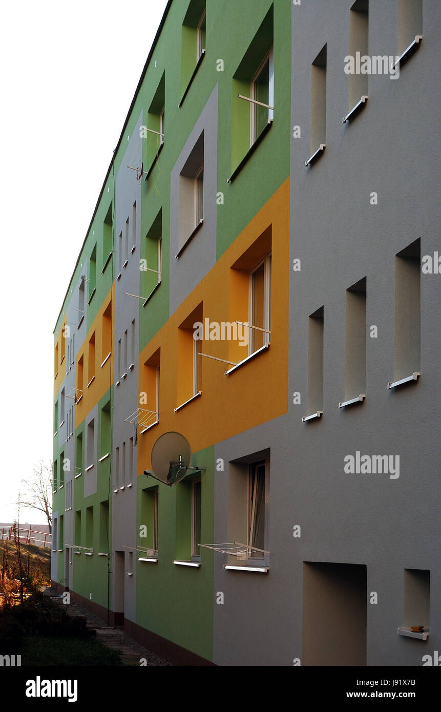 house, building, facade, reconstruction, style of construction ...