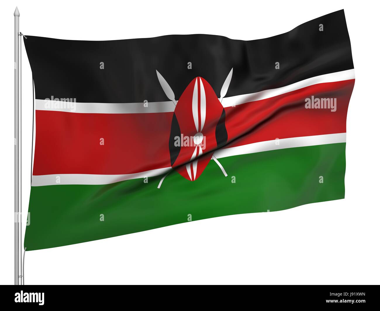 symbolic, colour, emblem, kenya, illustration, flag, official, banner ...