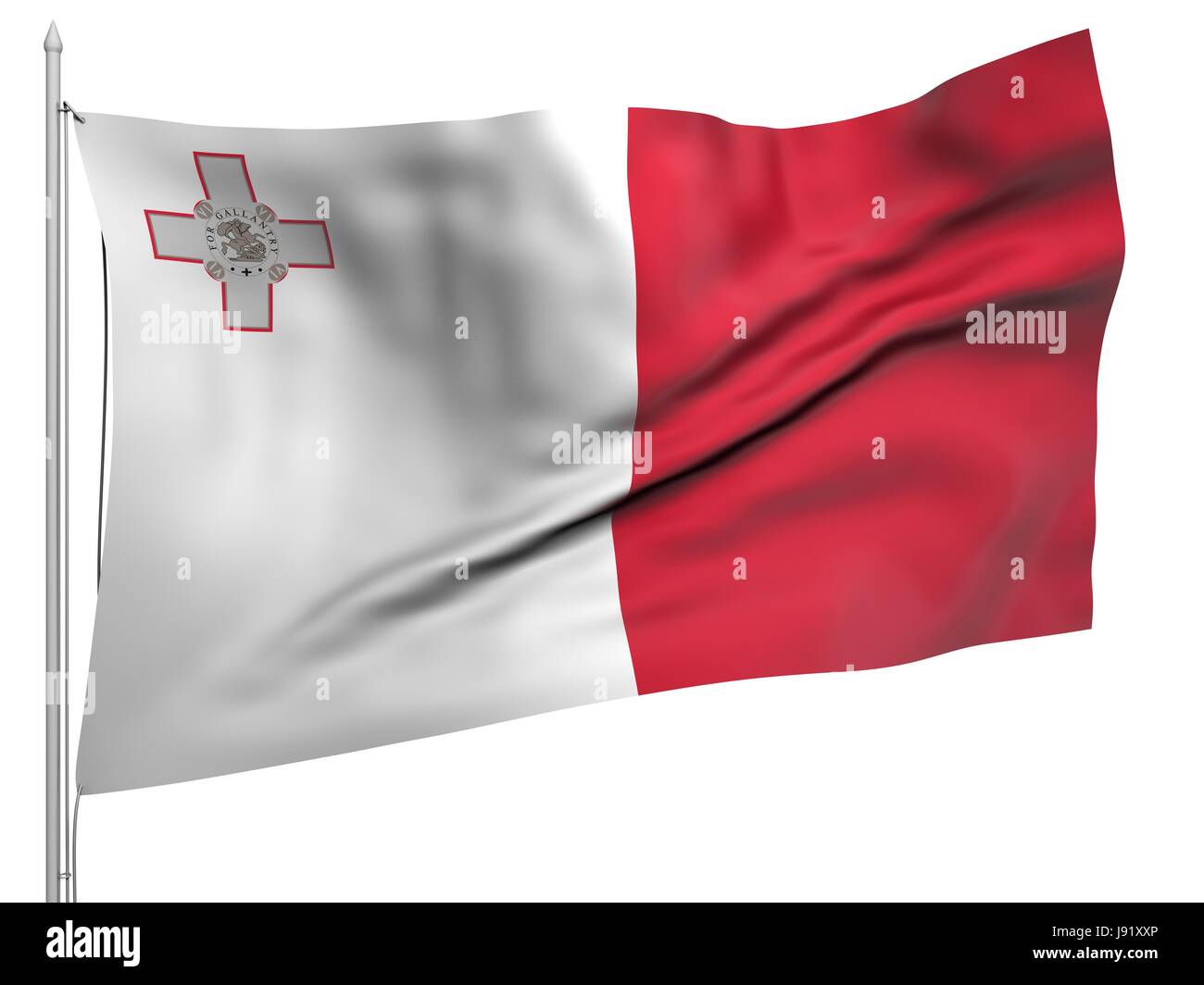 symbolic, colour, emblem, illustration, flag, malta, official, banner ...