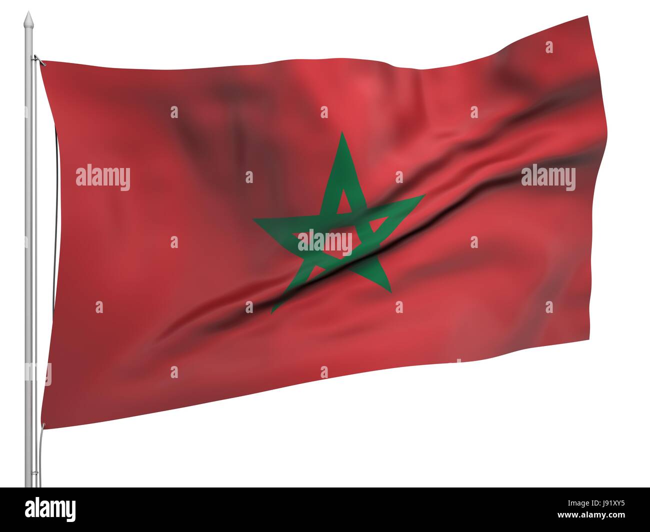 symbolic, colour, emblem, illustration, flag, morocco, official, banner ...