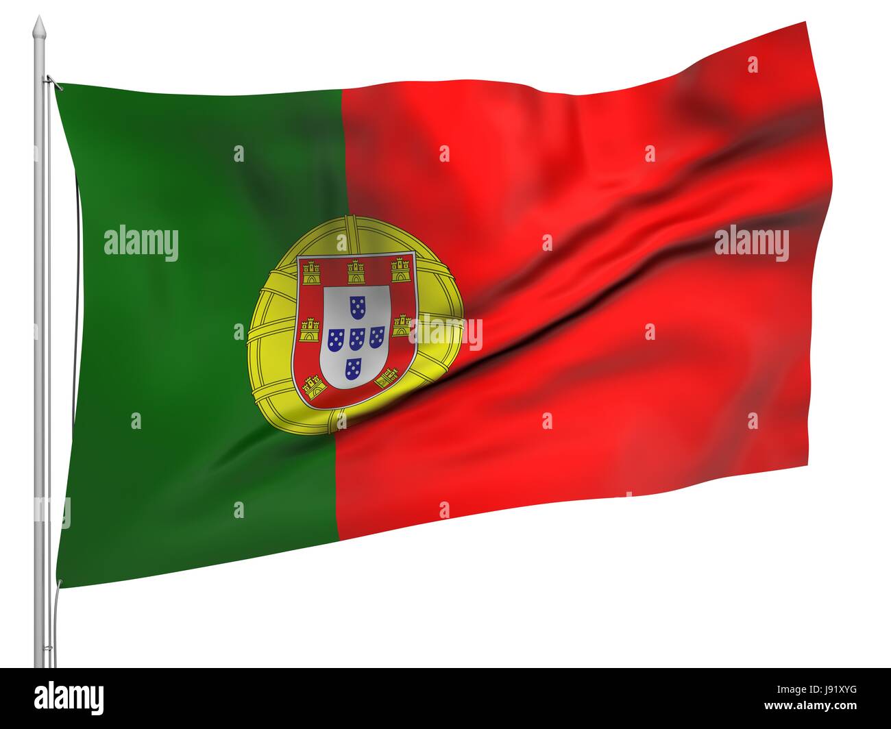 symbolic, colour, emblem, illustration, flag, portugal, official ...