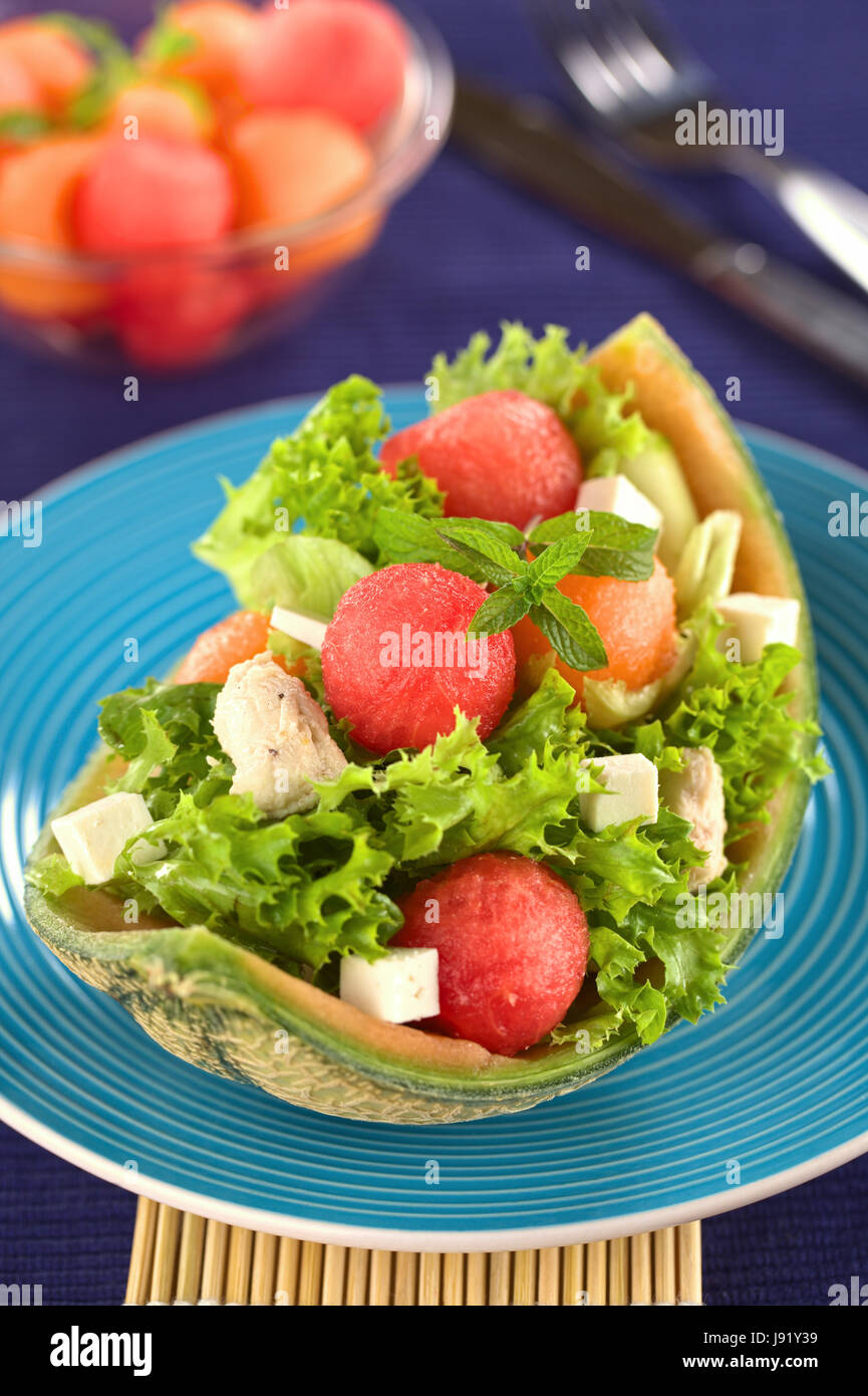 chicken, melon, lettuce, watermelon, salad, meat, food, aliment, leaf ...