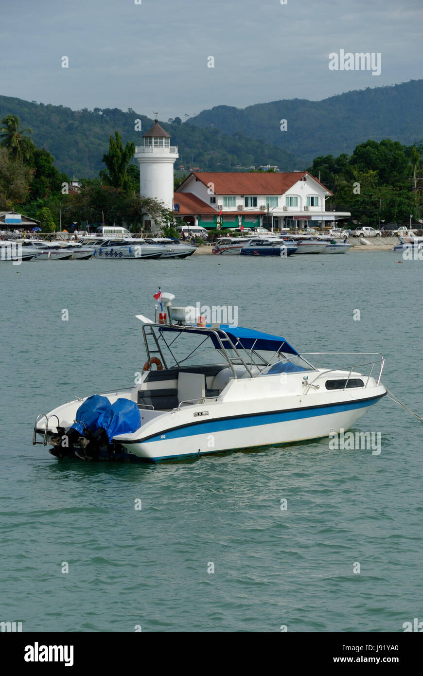 thailand, motorboat, beacon, lighthouse, rowing boat, sailing boat ...