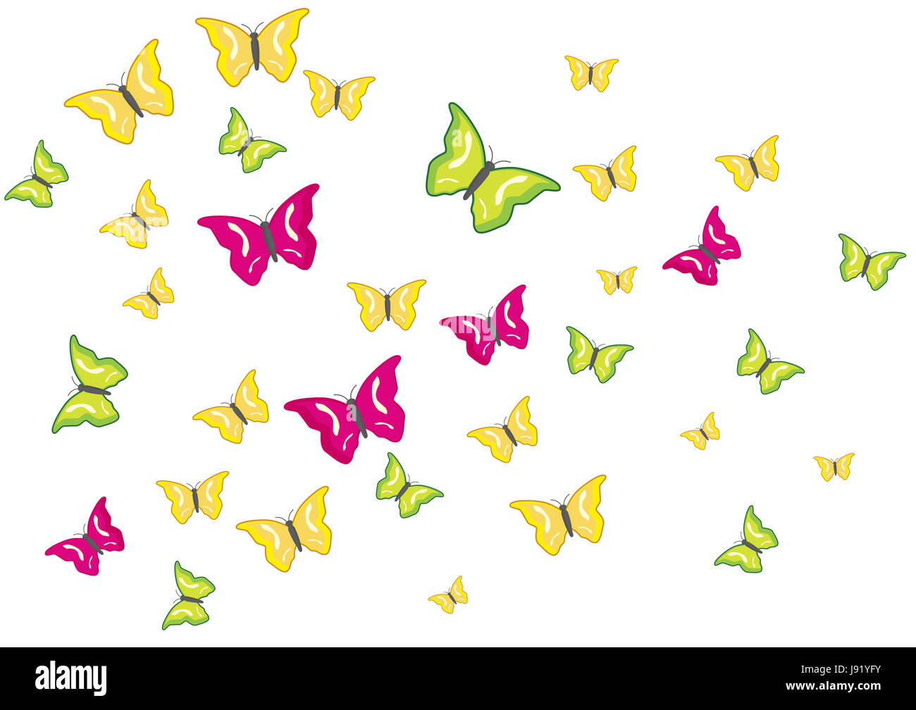 colour, insect, butterfly, summer, summerly, spring, illustration ...