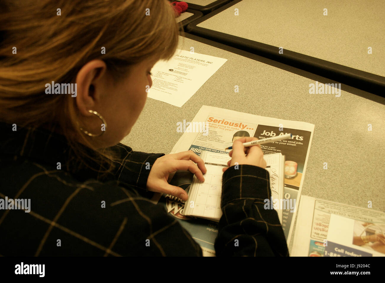 Adult lady planning work Stock Photo - Alamy