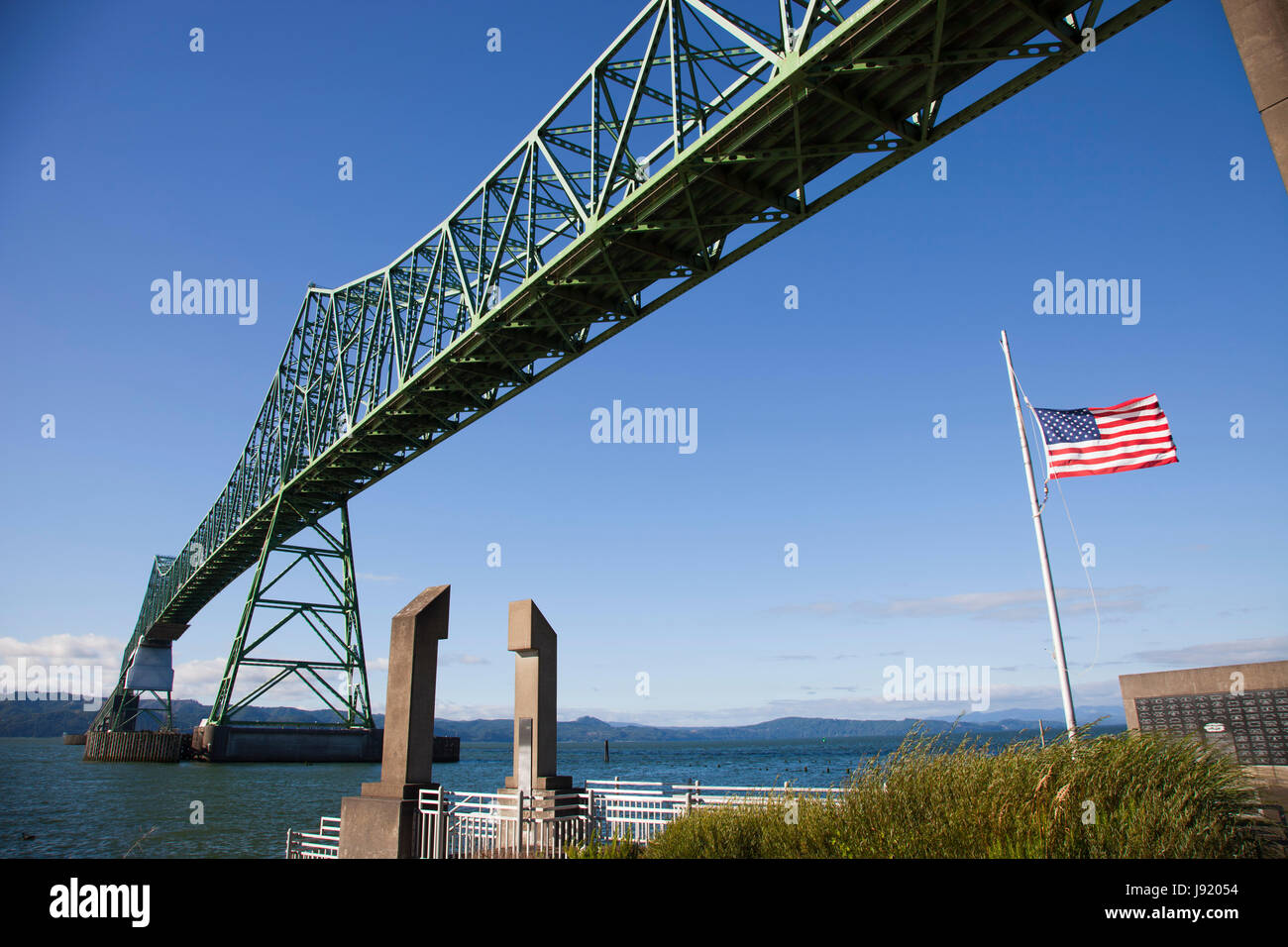 Astoria-Meger bridge over Columbia river connecting Oregon State to ...