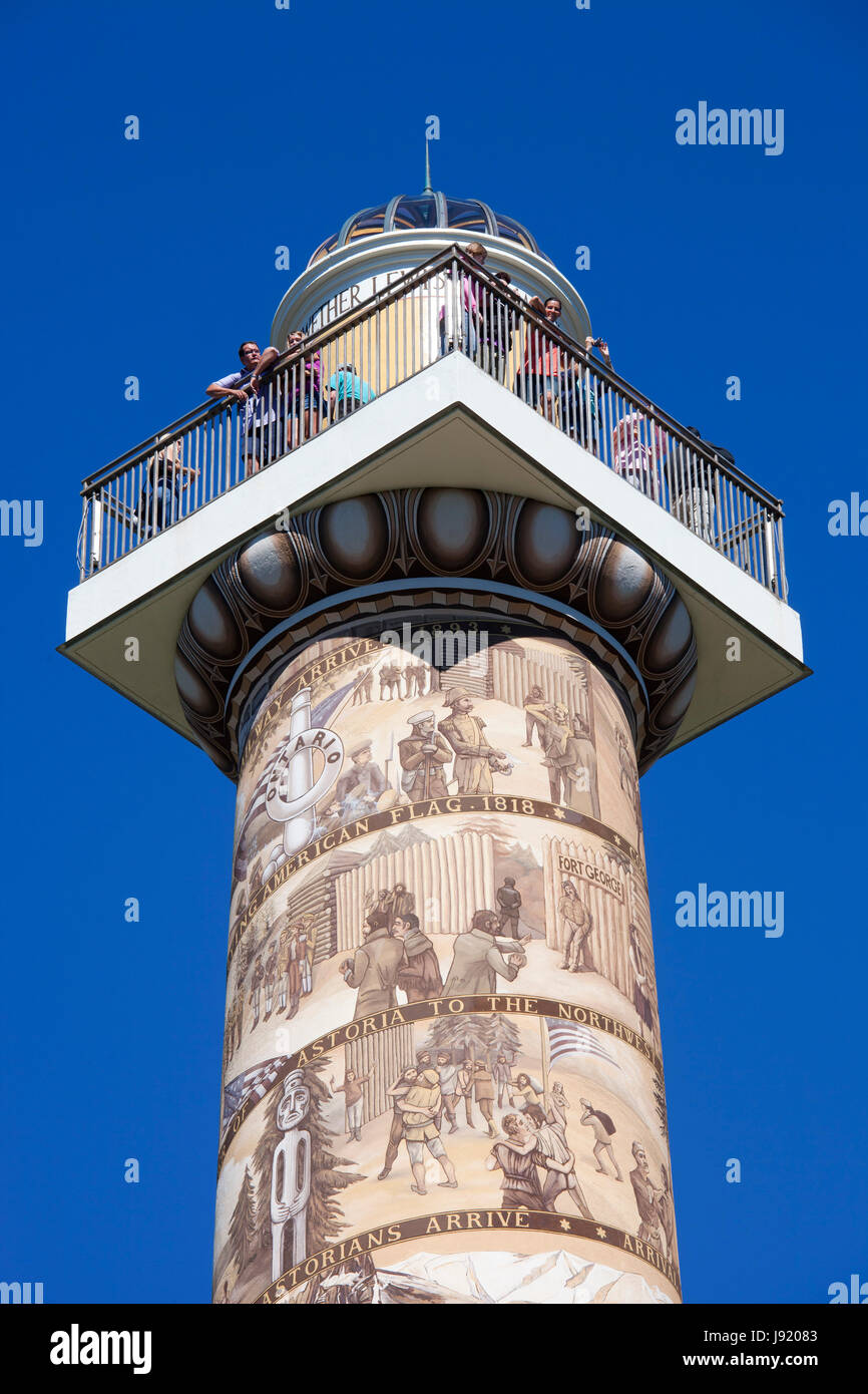 Astoria Column, Astoria, Oregon, USA, America Stock Photo - Alamy