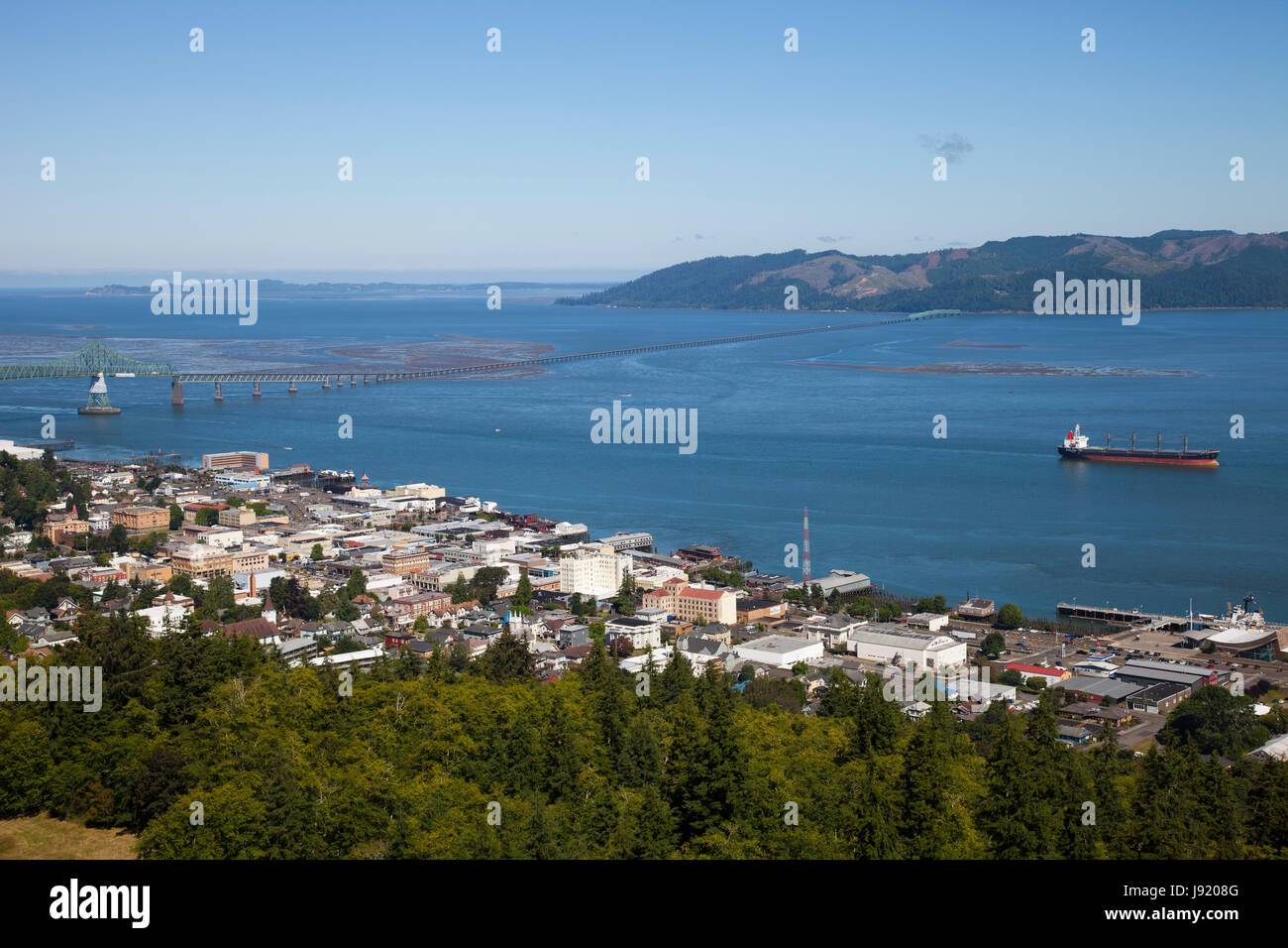 View from Astoria Column with Astoria-Meger Bridge, Astoria, Oregon ...