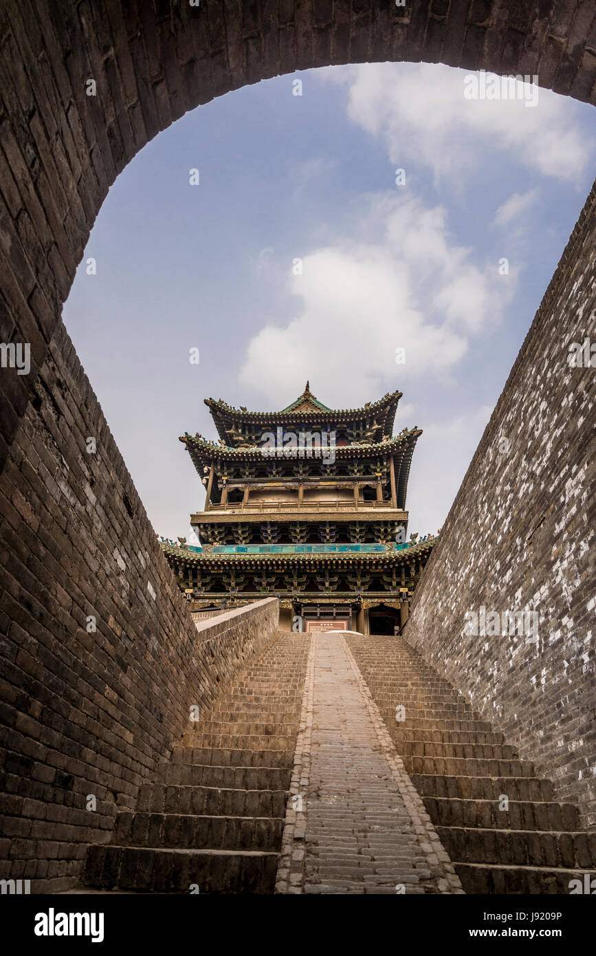 South Gate of the City Walls, Pingyao, Shanxi province, China Stock ...