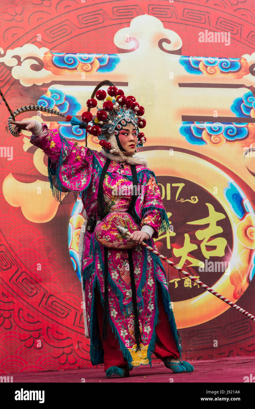 Traditional Chinese Opera performance, Pingyao, Shanxi province, China ...