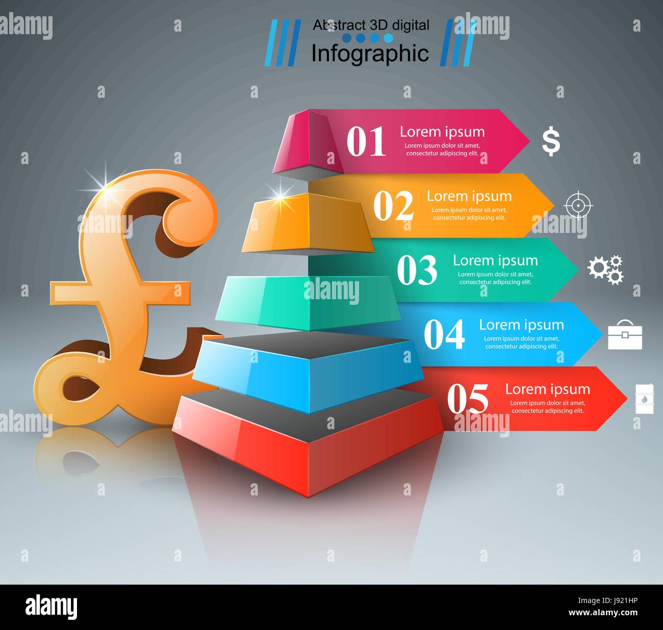 3D infographic. British pound, money icon Stock Vector Image & Art - Alamy