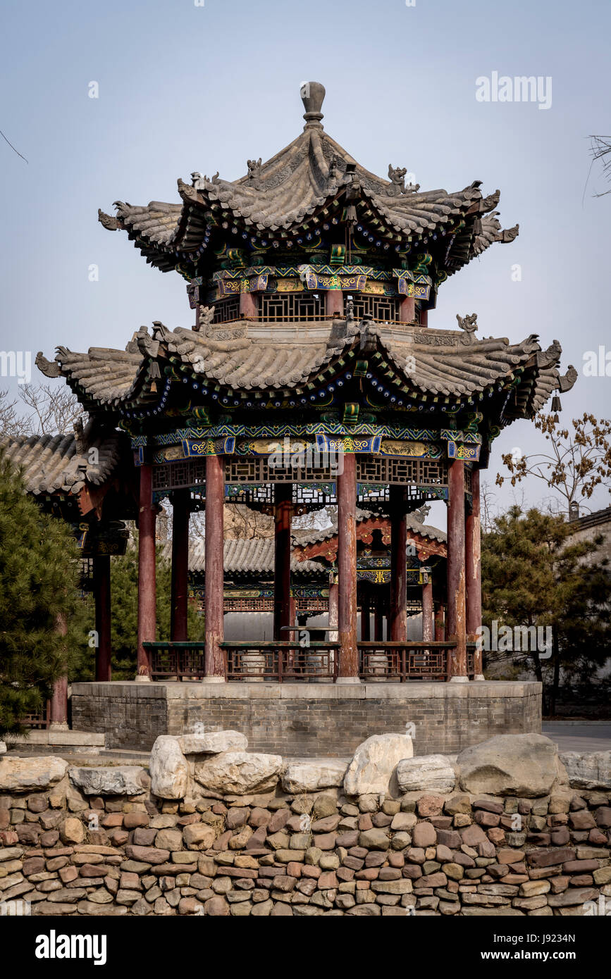 Public park pavilion, Pingyao, Shanxi province, China Stock Photo - Alamy