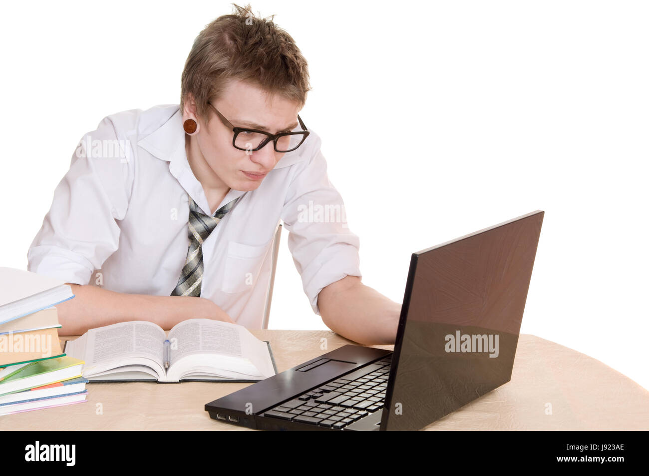 laptop, notebook, computers, computer, education, isolated, male ...