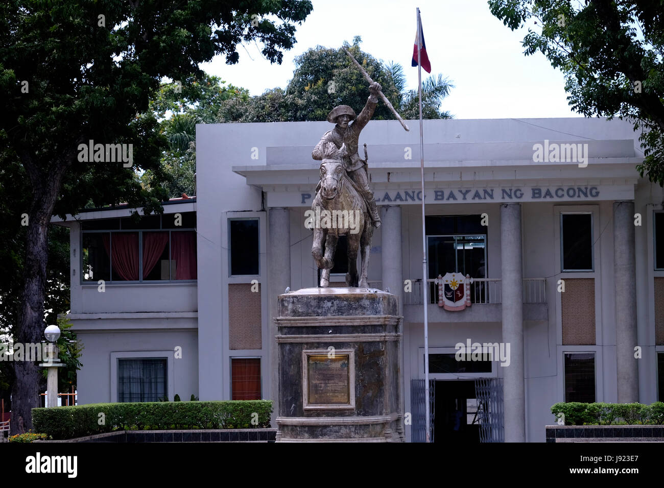 The municipality building in the town of Bacong in Negros Oriental ...