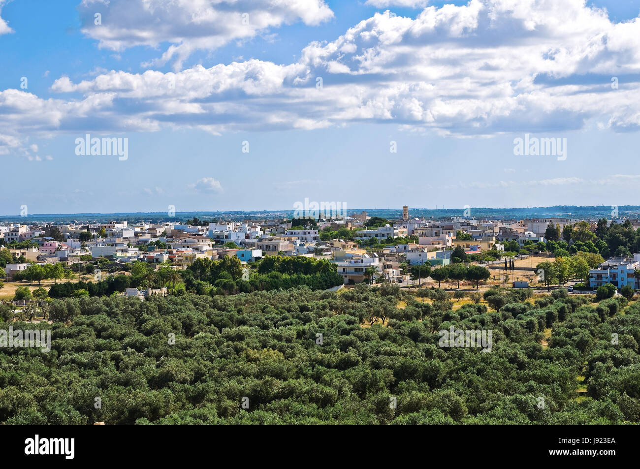 Panoramic view of Specchia. Puglia. Italy Stock Photo - Alamy