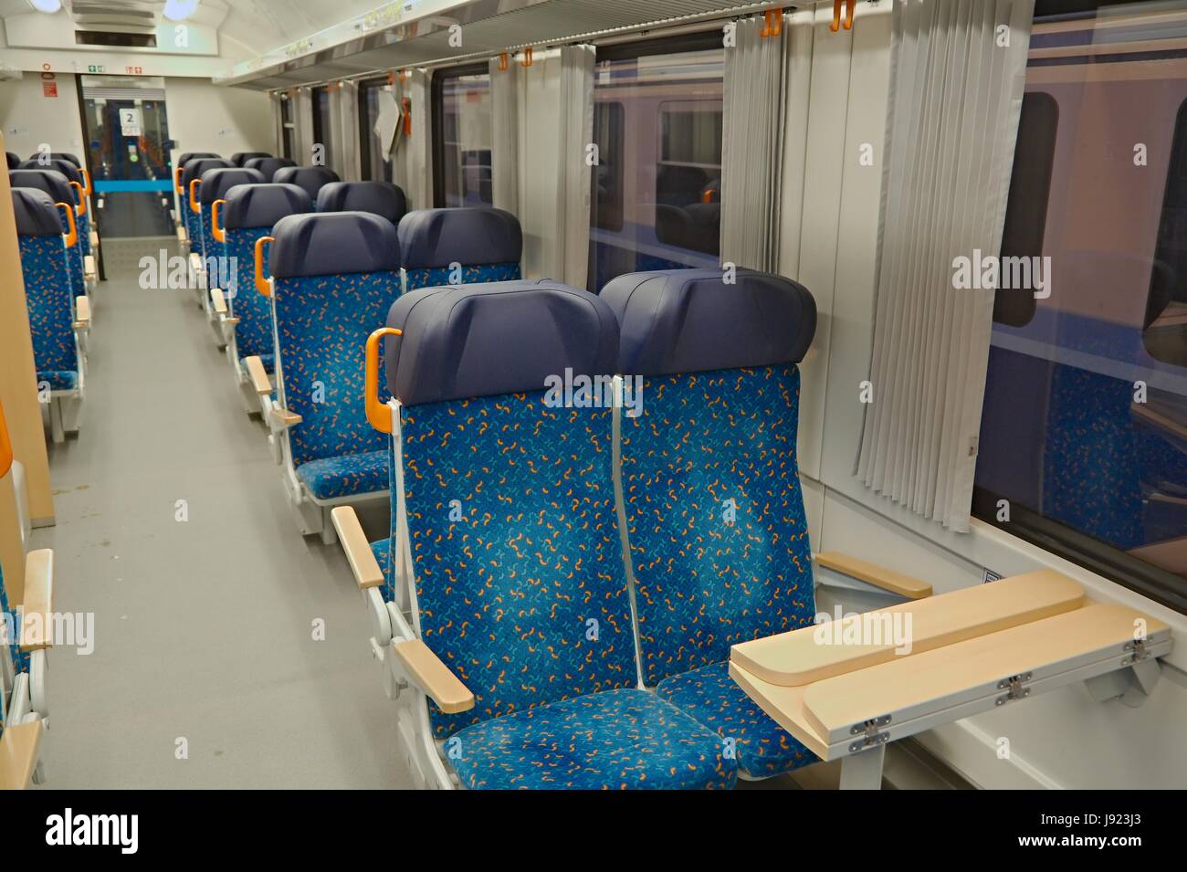 Passenger Train interior Stock Photo - Alamy