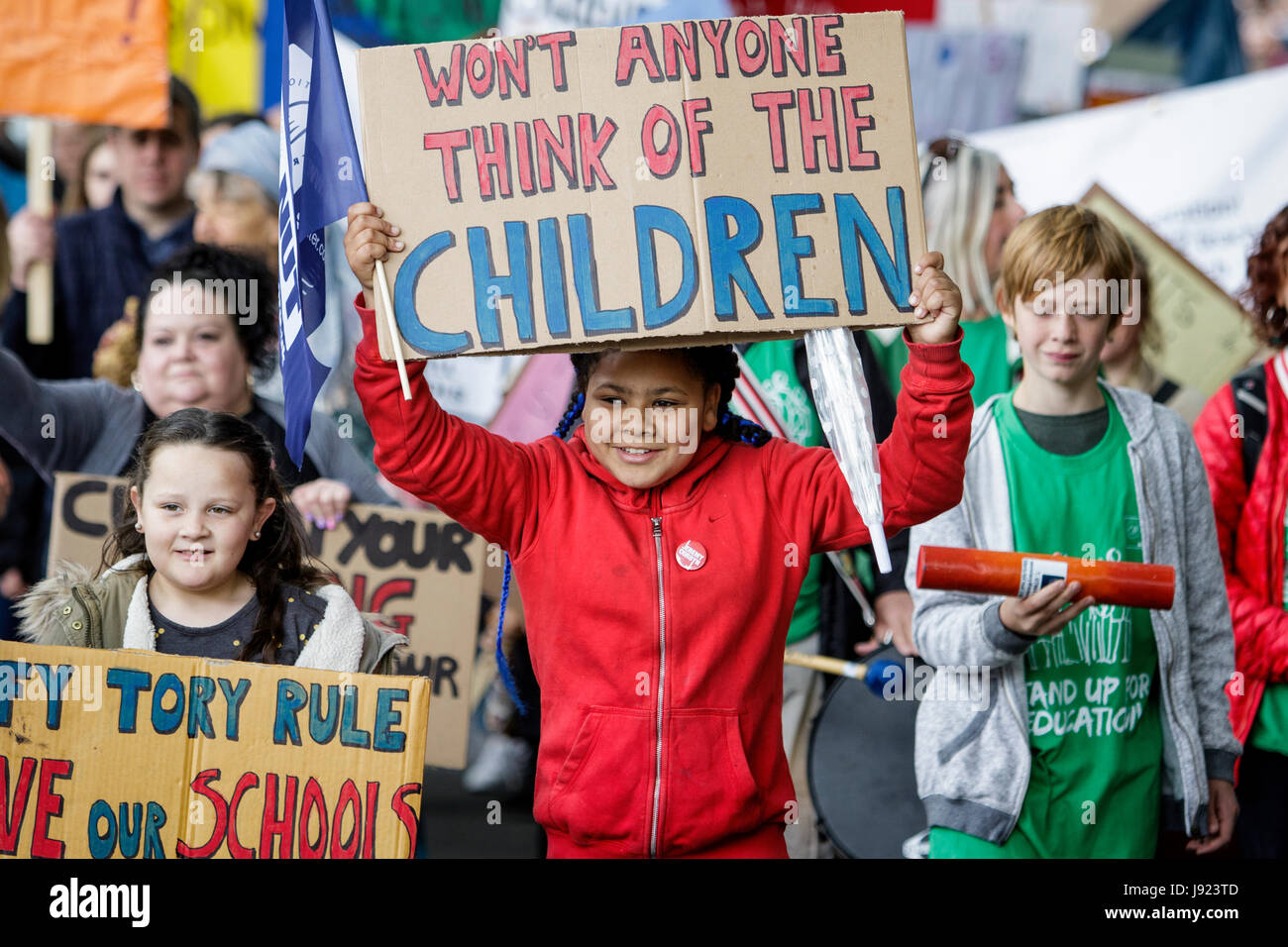 Bristol,UK. 20/05/17 Protesters carrying signs and placards are ...