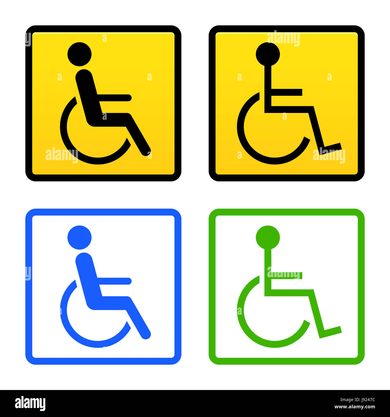 sign, signal, wheelchair, person, icon, disabled, disability, pictogram ...