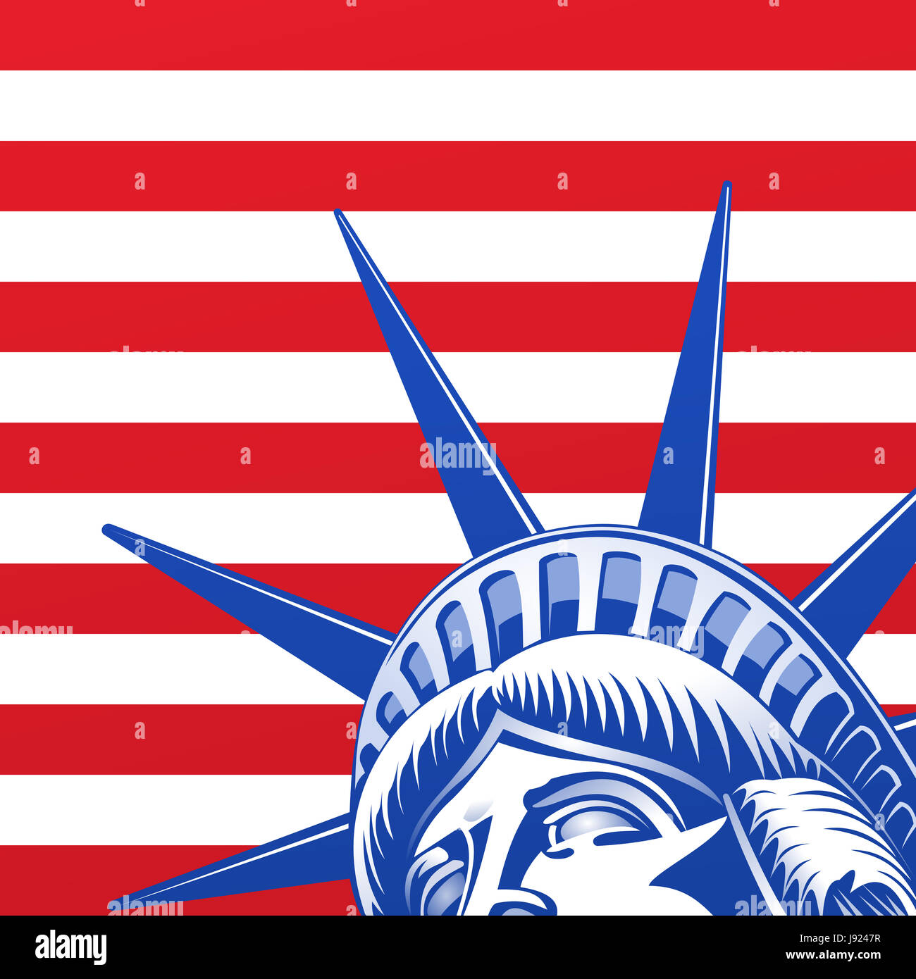 blue, statue, usa, freedom, liberty, america, flag, pictogram, symbol ...