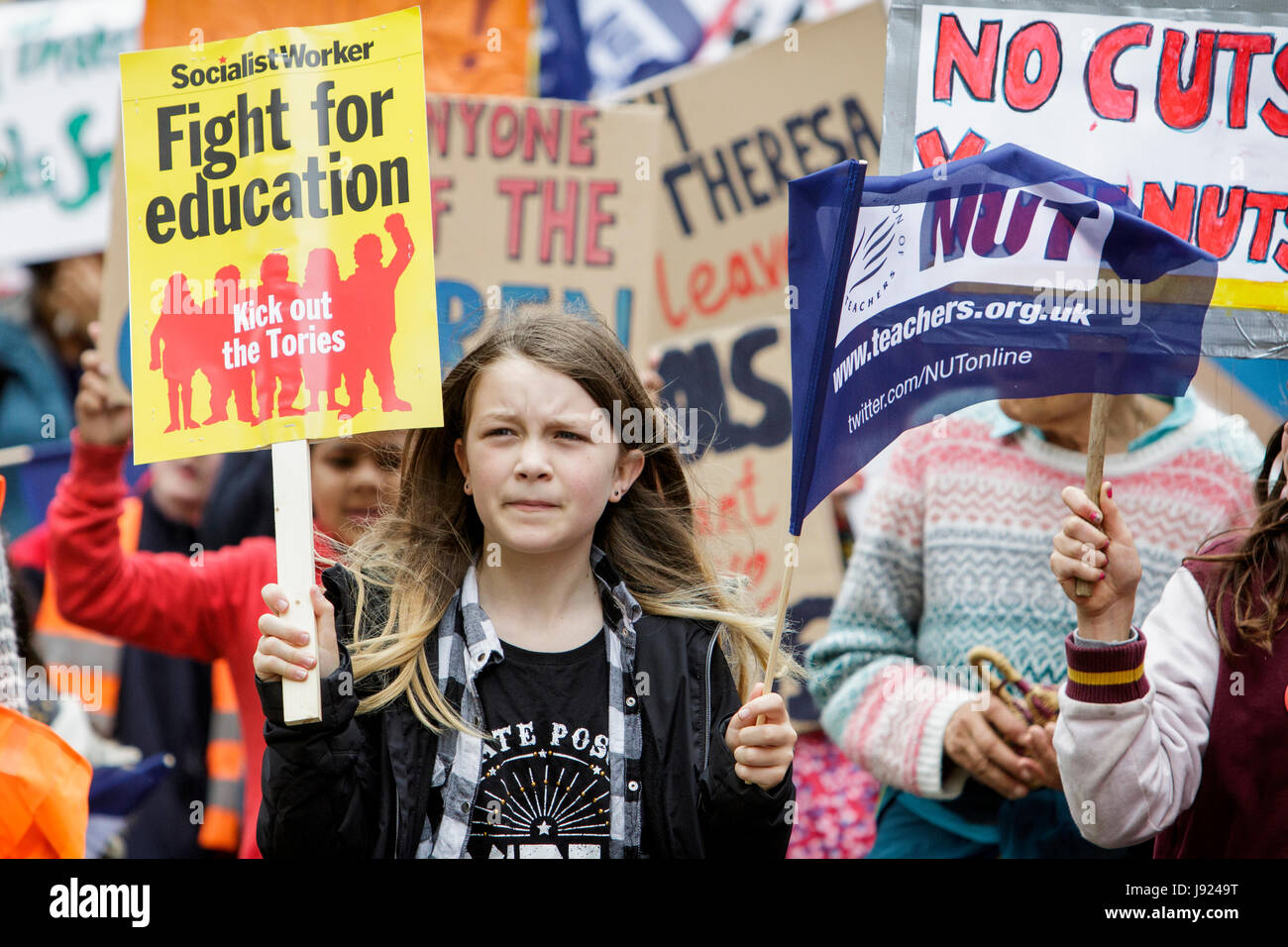 Bristol,UK. 20/05/17 Protesters carrying signs and placards are ...