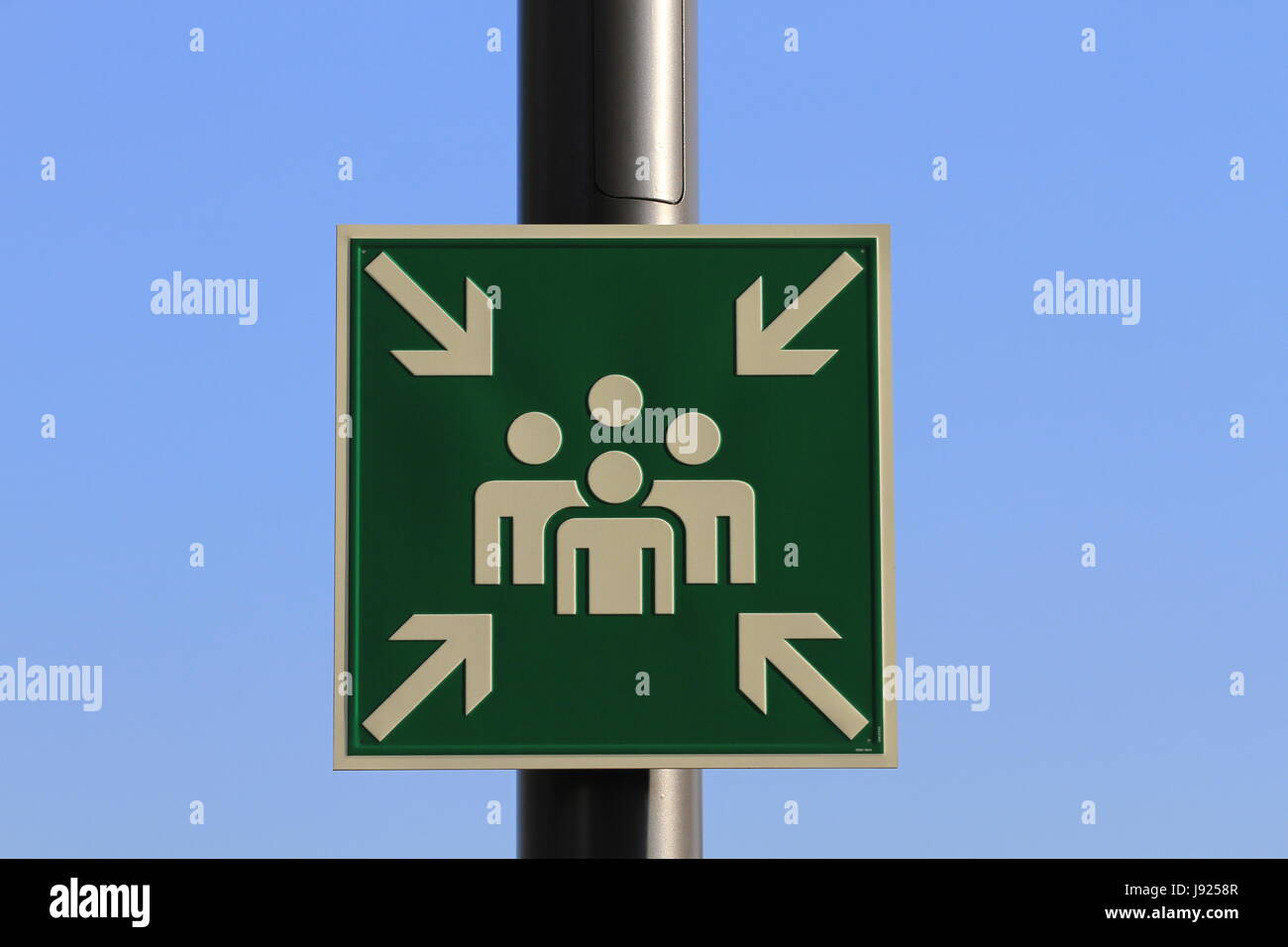 sign, signal, meeting place, point, collecting point, meeting ...