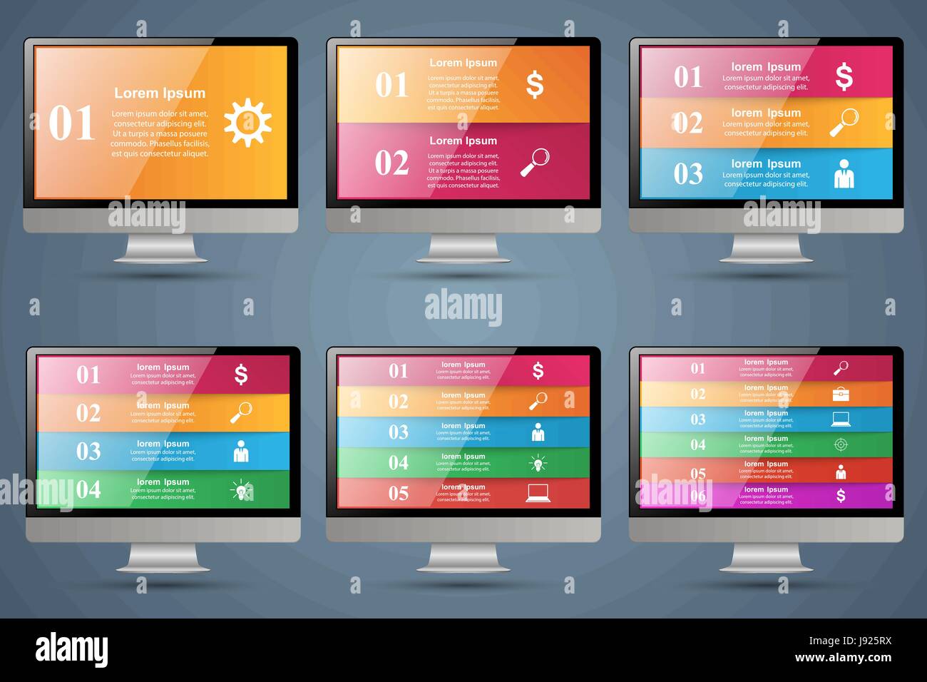 Monitor icon. Business 3d Infographics Stock Vector Image & Art - Alamy