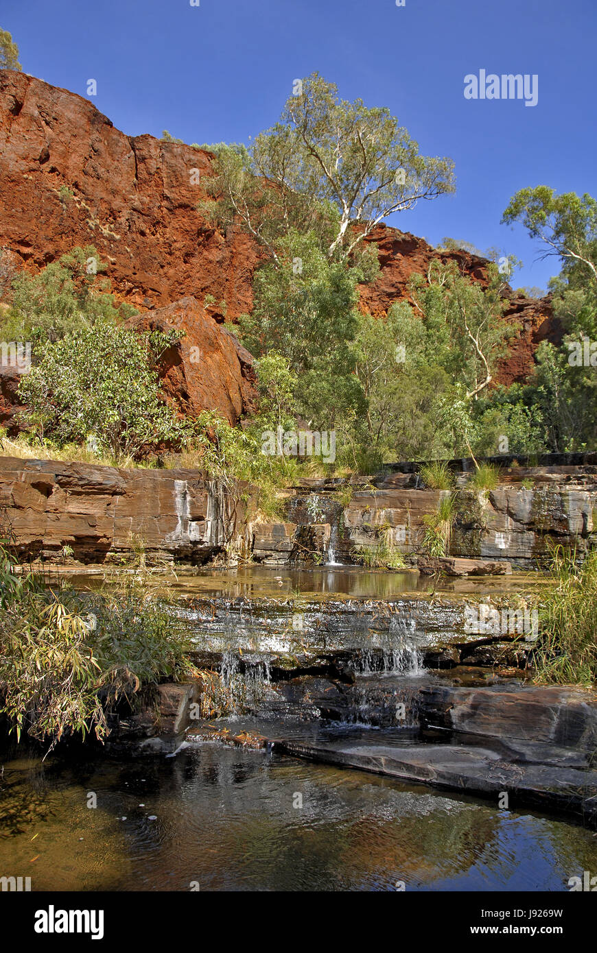 australia, ravine, outback, national park, rock, australia, waterfall ...