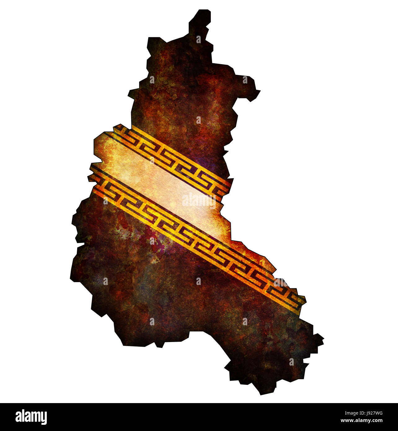 isolated, emblem, europe, vintage, illustration, france, flag, rusty ...