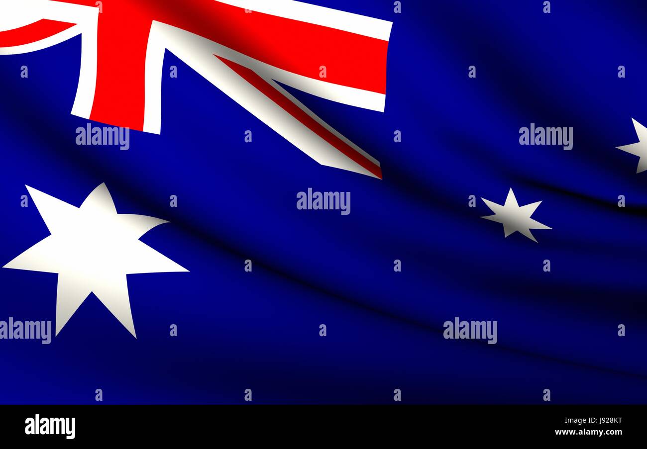 symbolic, colour, emblem, australia, illustration, flag, official ...