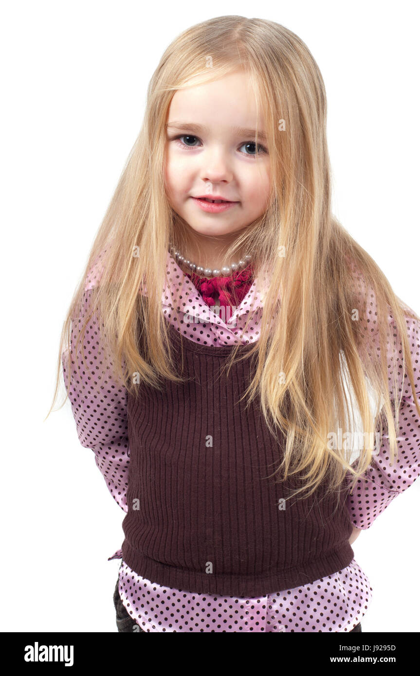 isolated, female, portrait, small, tiny, little, short, studio, child ...