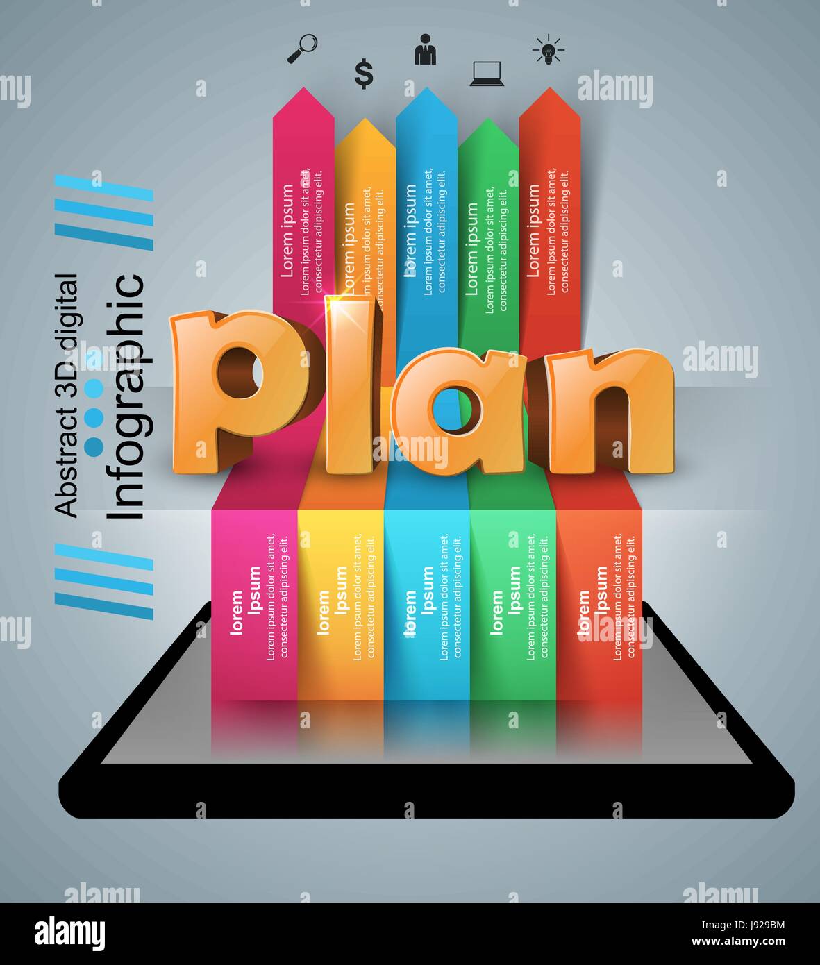 Plan 3d business infographics Stock Vector Image & Art - Alamy