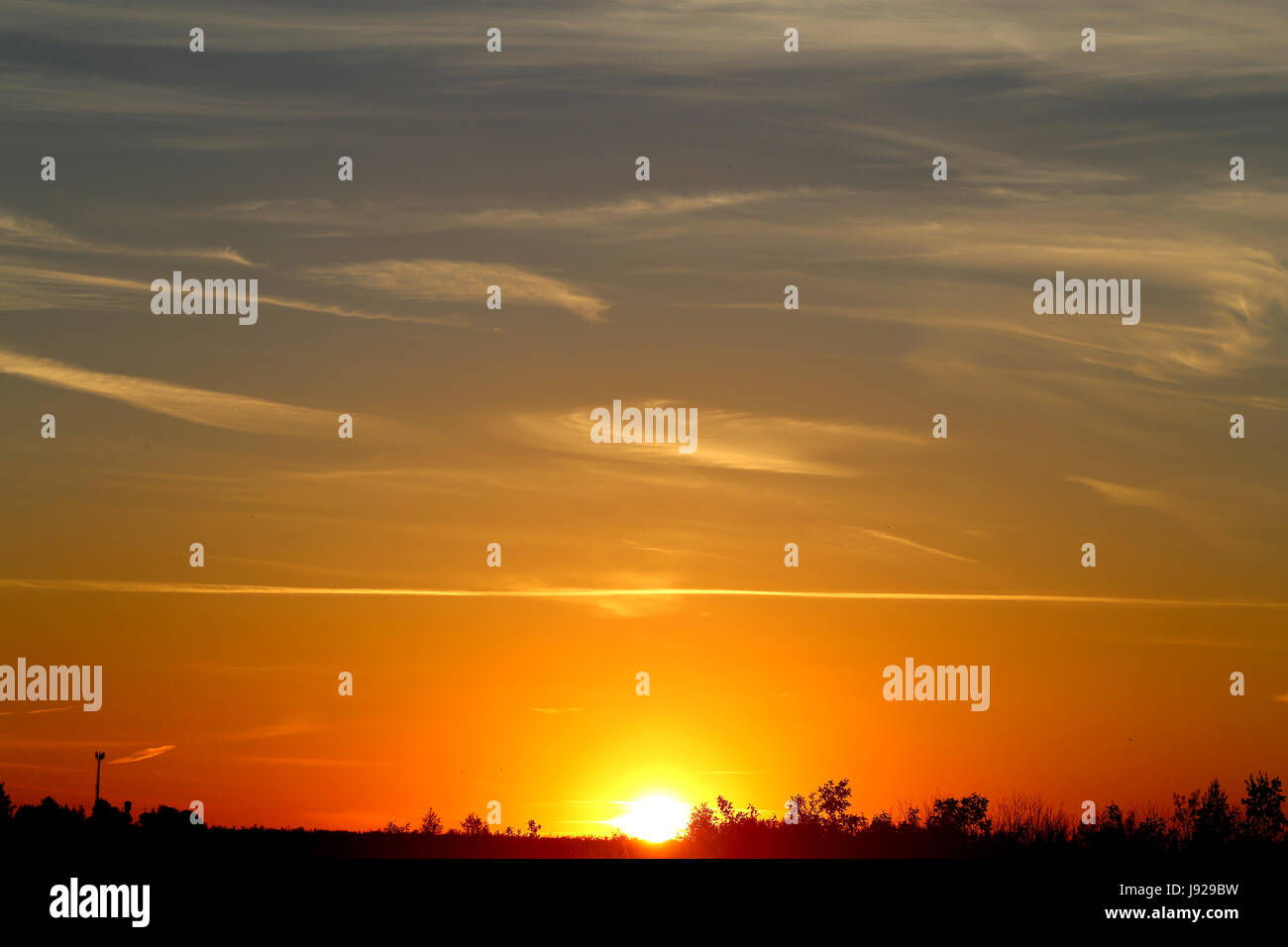 Beautiful sunset in the sky to photograph closeup Stock Photo - Alamy