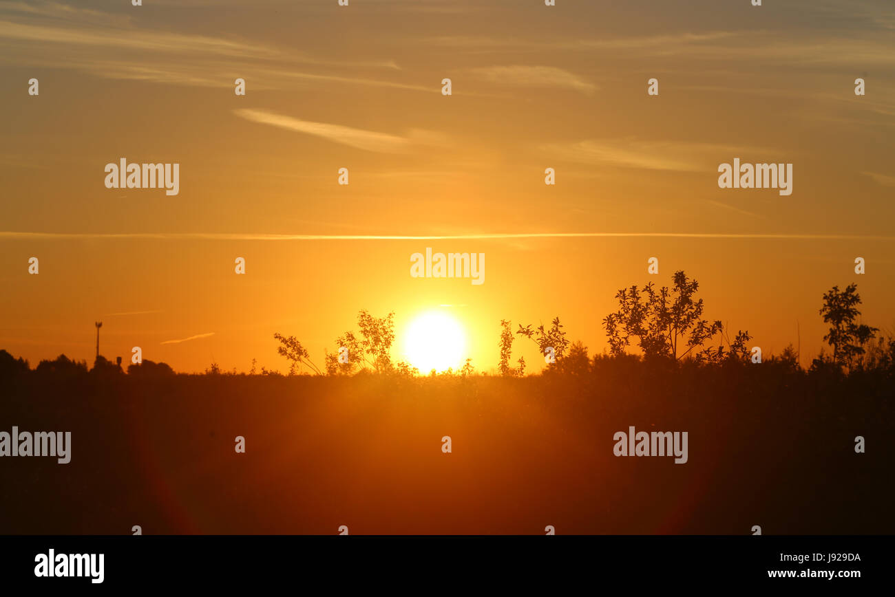 Beautiful sunset in the sky to photograph closeup Stock Photo - Alamy