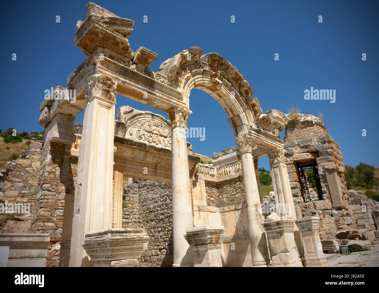 temple, antique, turkey, anatolia, mythology, blue, temple, tree, stone ...