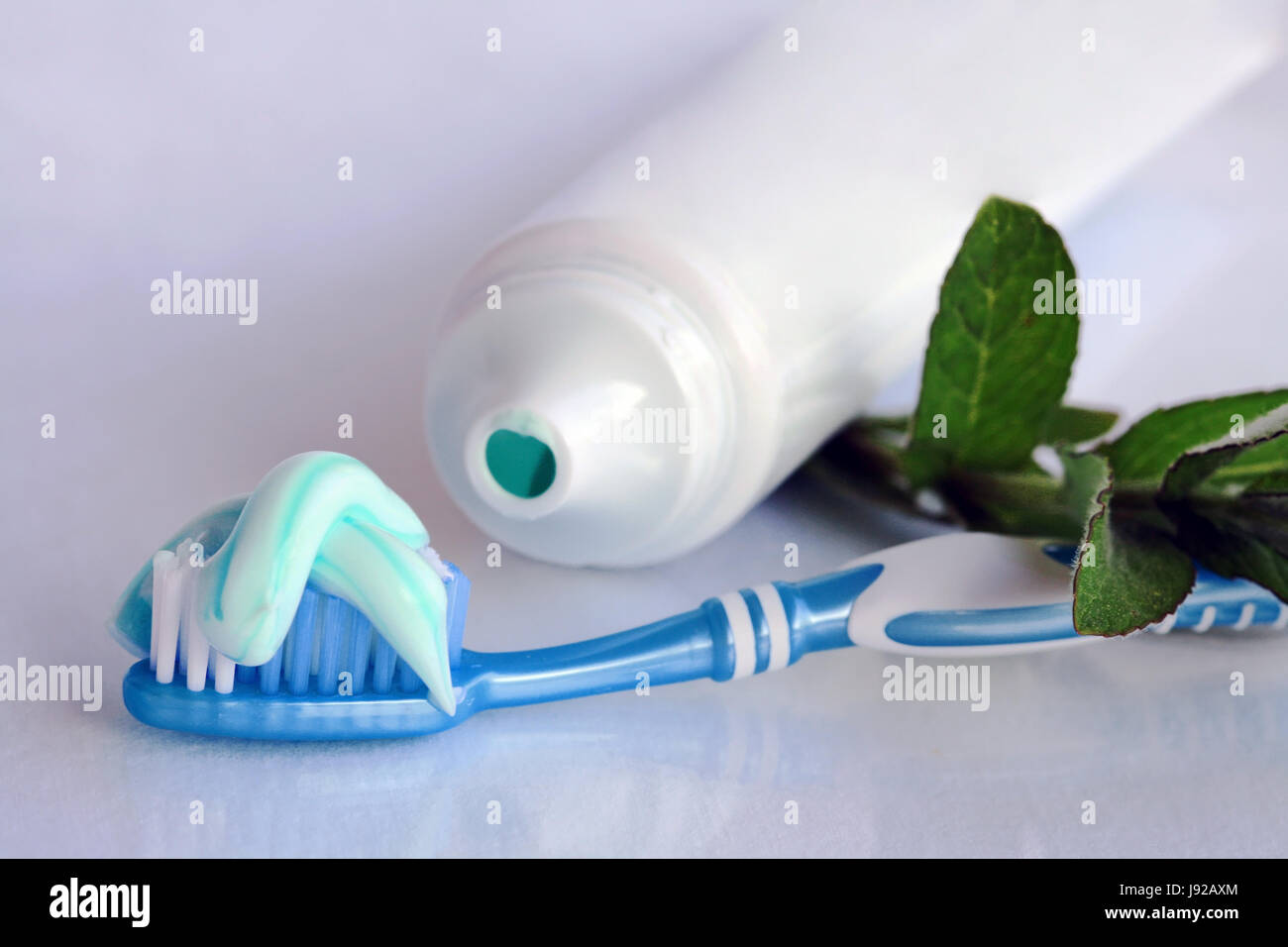 herbal toothpaste has a fresh taste Stock Photo - Alamy
