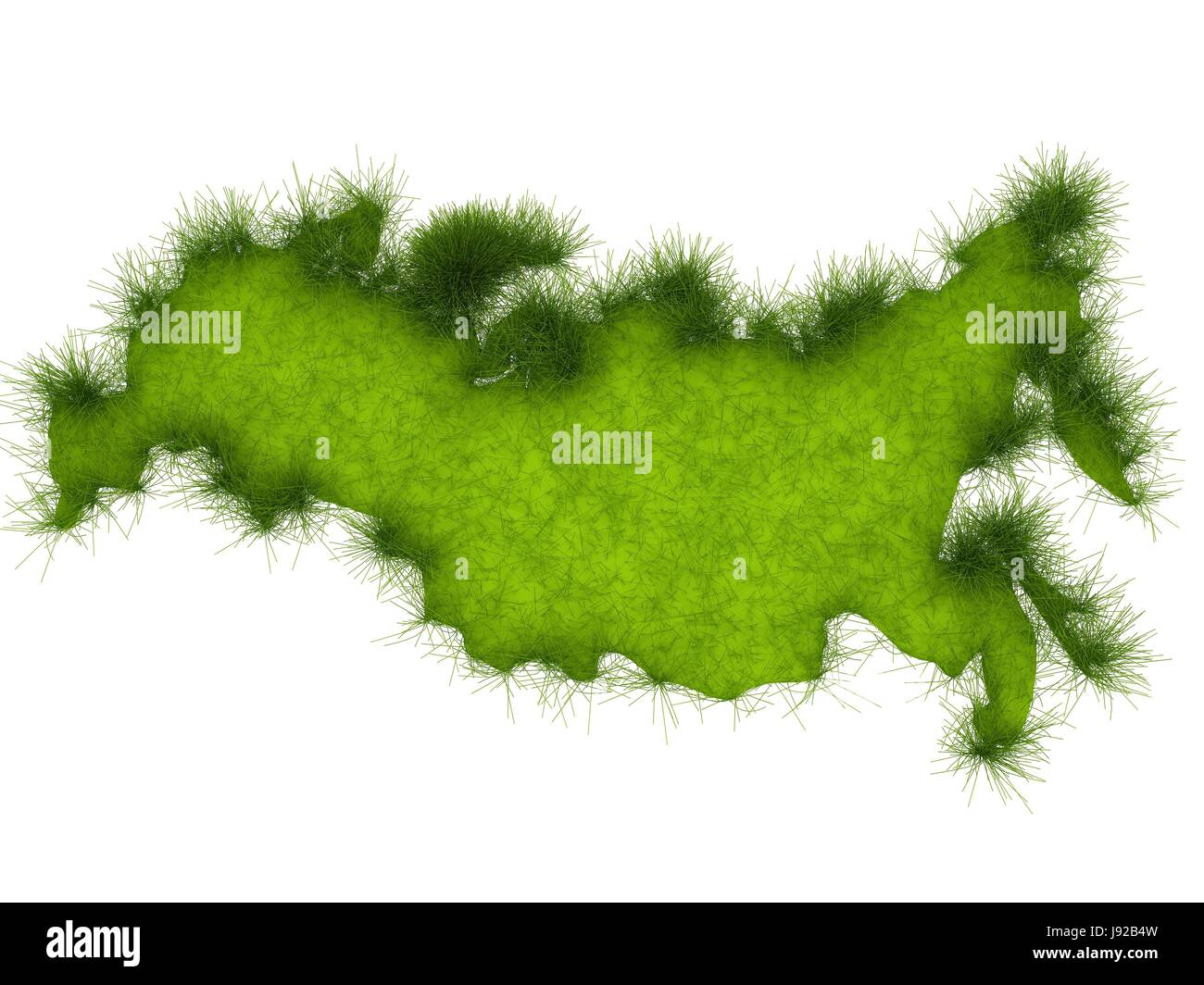isolated, colour, green, illustration, russia, color, render, map ...