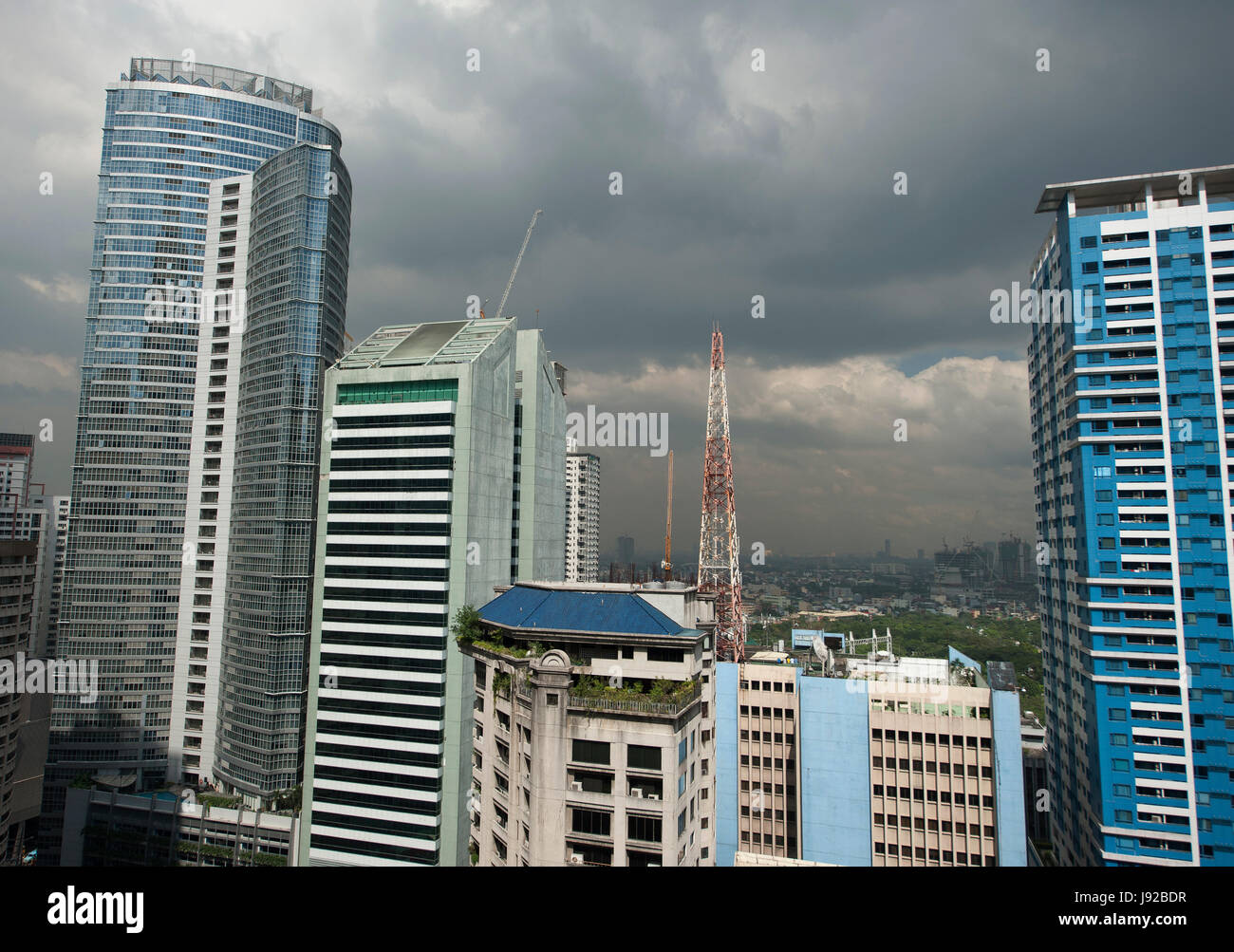 Makati business district skyline, Manila, Philippines Stock Photo - Alamy