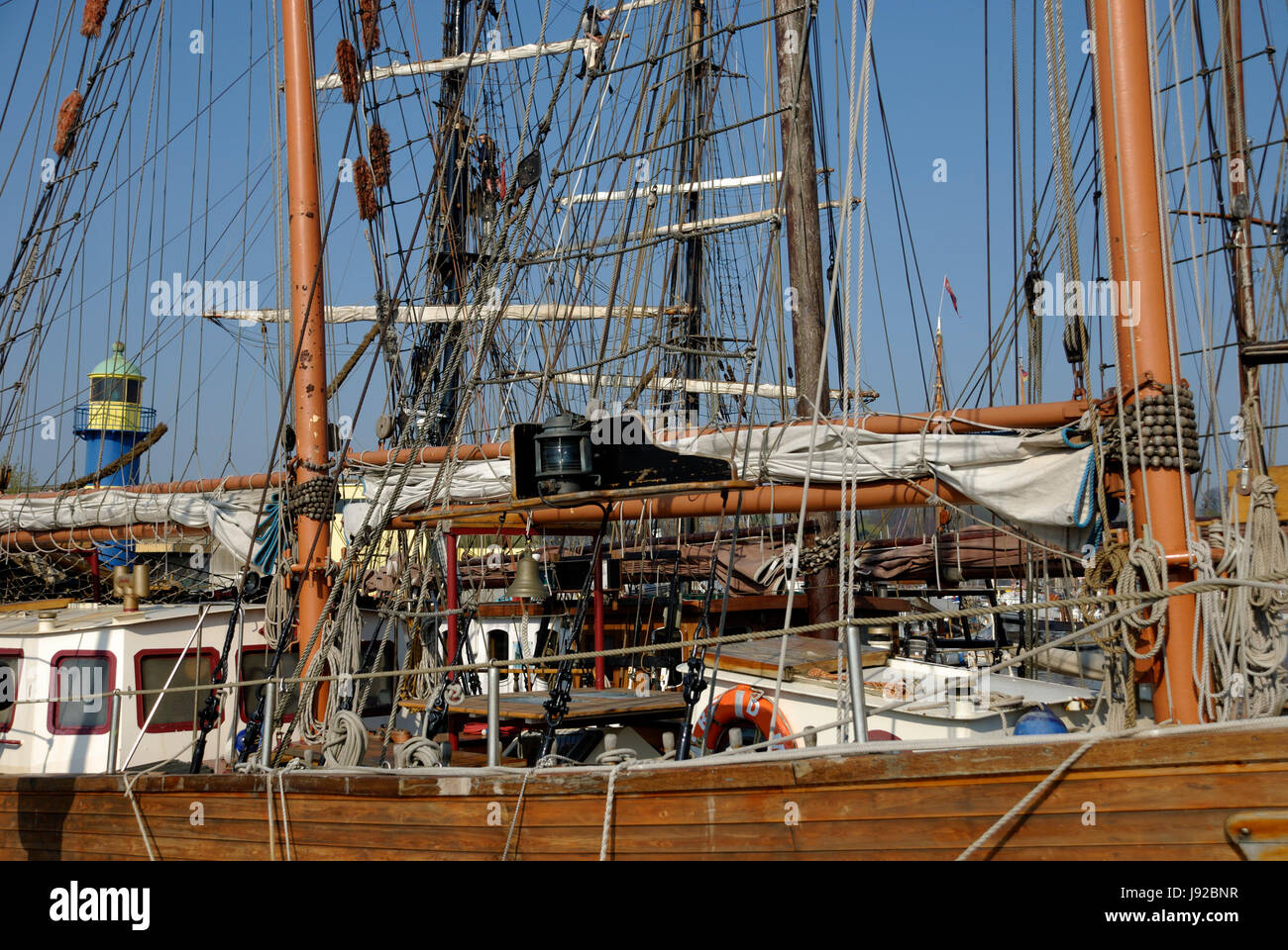Rigging with sail of a sailing ship hi-res stock photography and images ...