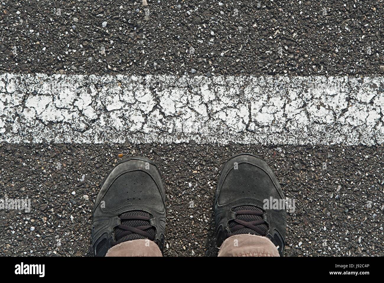 Standing behind the line Stock Photo - Alamy