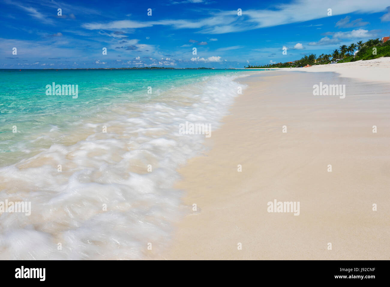 Tropical sand beach, Bahamas Stock Photo - Alamy